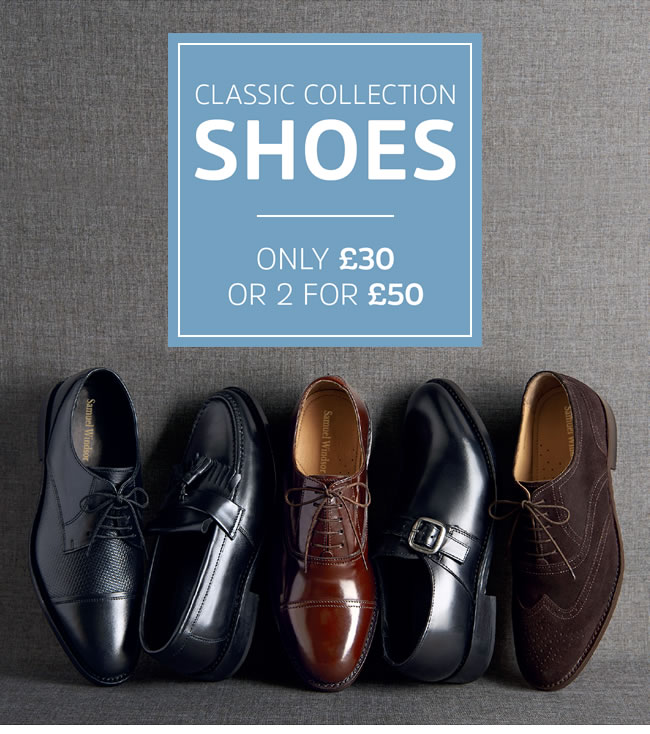Samuel Windsor: Classic Shoe Collection from only 30 or 2 for 50 | Milled