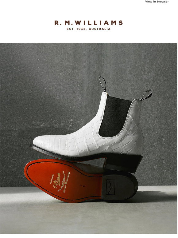 R.M Williams: Proudly introducing our crocodile boot collection | Milled