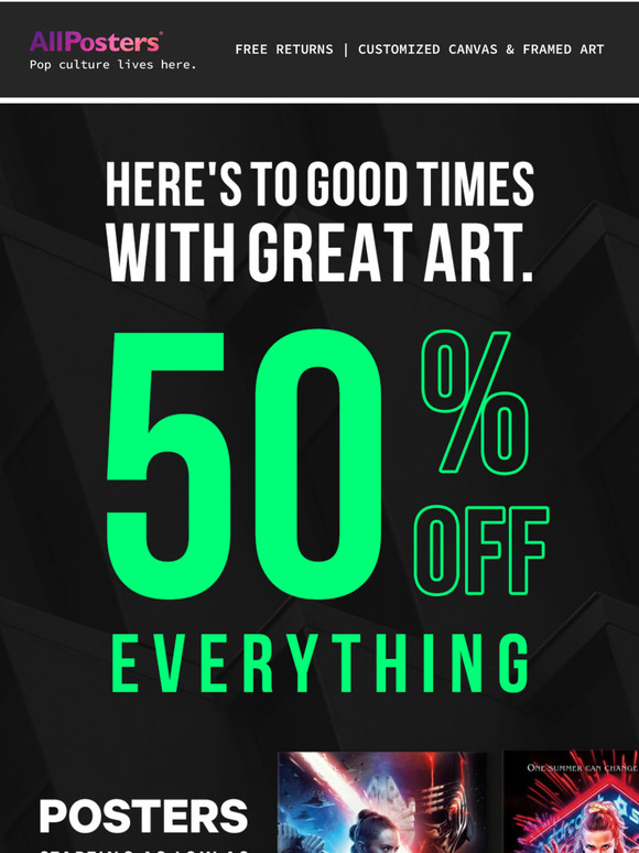 All Posters Email Newsletters: Shop Sales, Discounts, and Coupon Codes