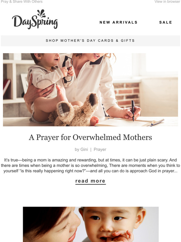 DaySpring: A Prayer for Overwhelmed Mothers | Milled
