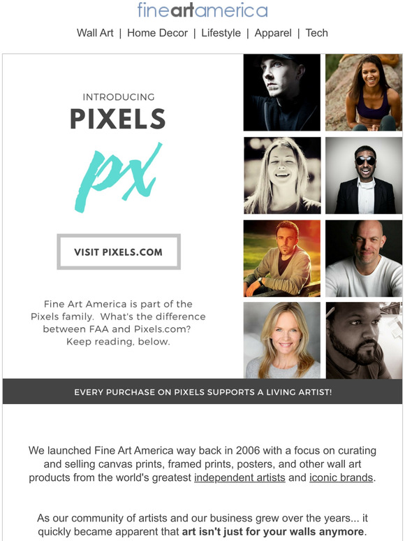 Fine Art America: Introducing Pixels (Pixels.com) | Milled