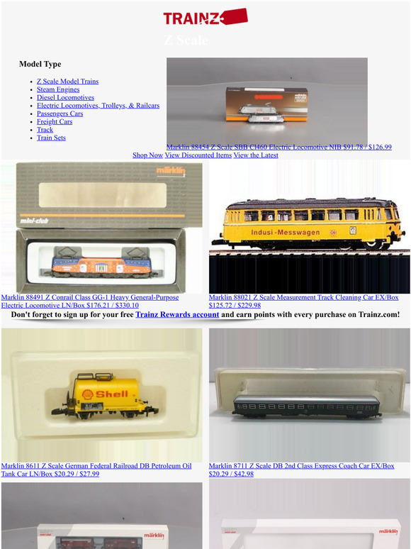 Trainz: Marklin Z Scale SBB CI460 Electric Locomotive and more at ...