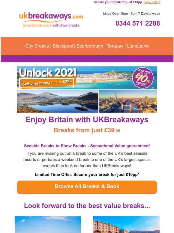 UK Breakaways: Fizzy Friday Hotel Breaks - From just 49.95! | Milled