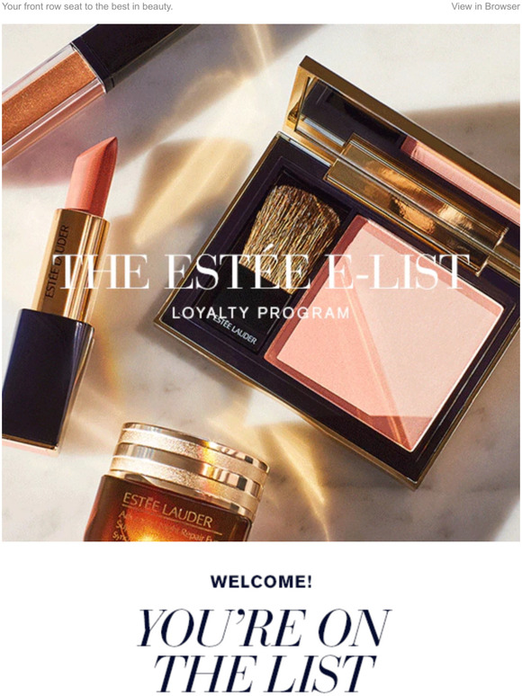 Estee Lauder: Welcome To The Este E-List Loyalty Program! | Milled