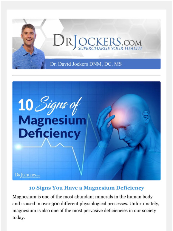 DrJockers.com: 10 Signs You Have a Magnesium Deficiency (#4 is Most ...