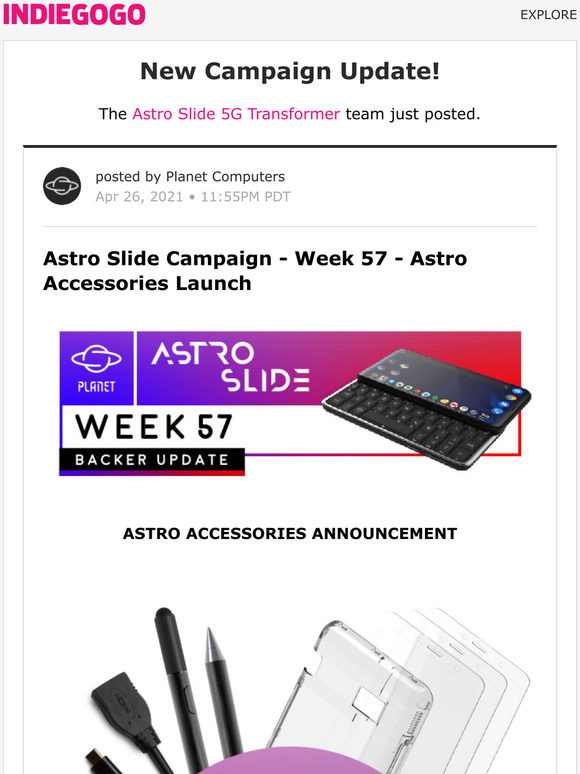 Indiegogo: Update #28 from Astro Slide 5G Transformer | Milled