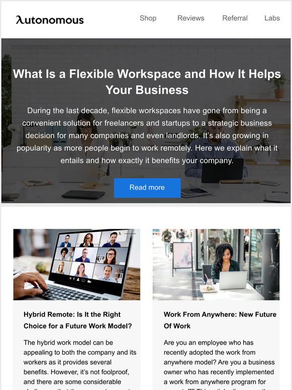 Autonomous: What Is a Flexible Workspace and How It Helps Your Business ...