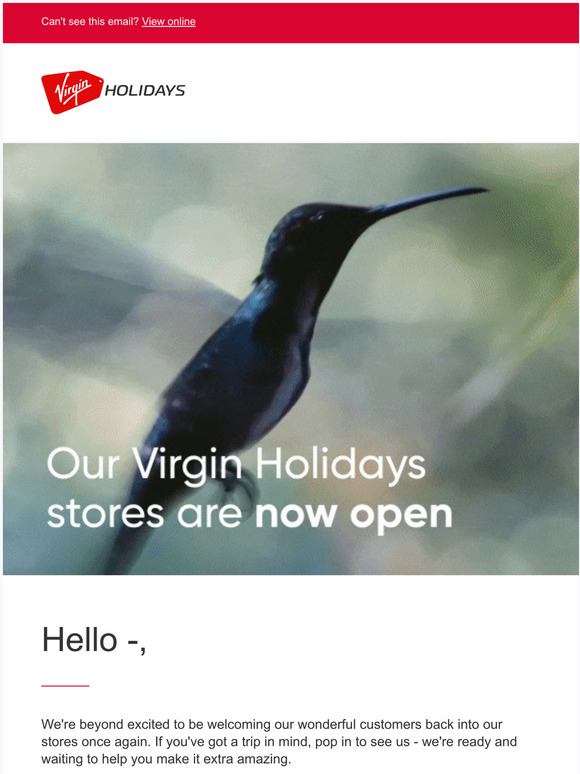 Virgin Atlantic: Our stores are now open | Milled