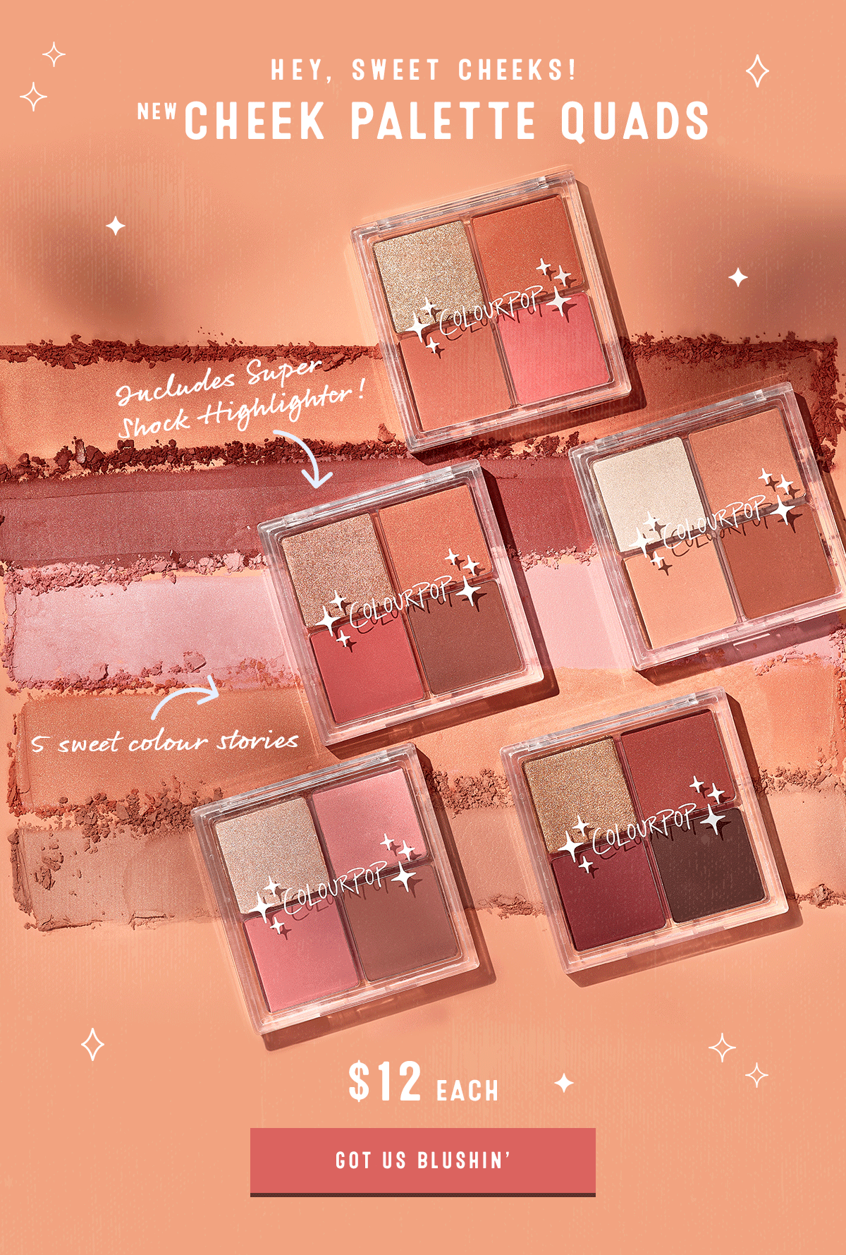 ColourPop: NEW CHEEK PALETTE QUADS! | Milled