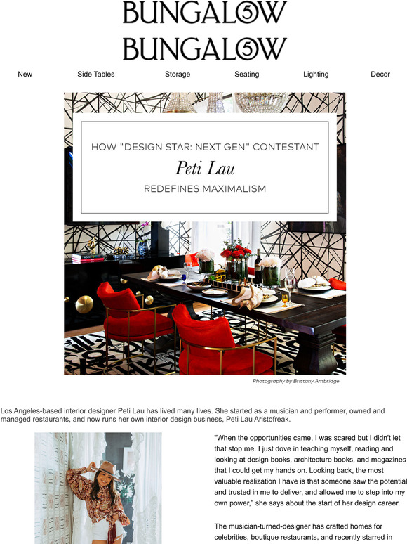 Bungalow 5: How "Design Star: Next Gen" contestant Peti Lau redefines ...