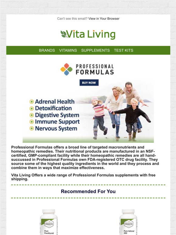 Vita Living: Professional Formulas Supplements Now Available On Vita ...