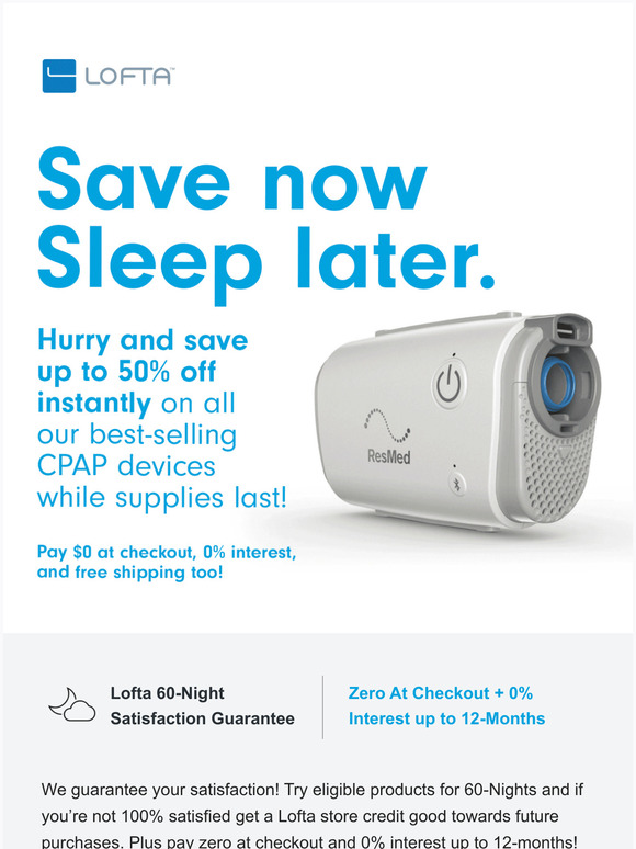 Lofta: Last Call- Up To 50% Off ResMed +Respironics + Travel CPAP ...
