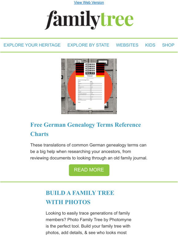 Family Tree Magazine: Free German Genealogy Terms Charts | Milled