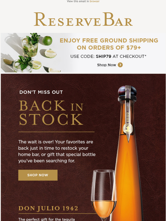 ReserveBar: Popular Picks Are Back In Stock | Milled