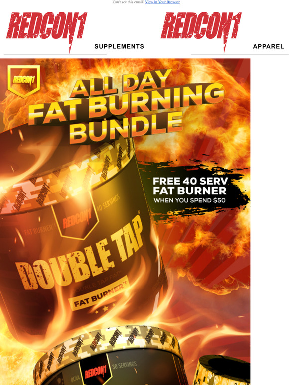 Redcon1: TODAY ONLY FREE ALL Day Fat Burning Bundle | Milled