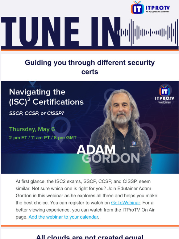 ITProTV: Not sure which security cert is right for you? | Milled