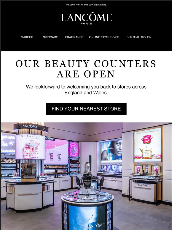 Lancôme UK: Our Beauty Counters are now open! | Milled