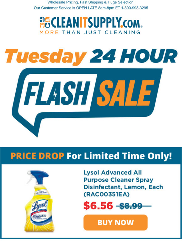 CleanItSupply: Your Tuesday 24hr FLASH SALE! | Milled