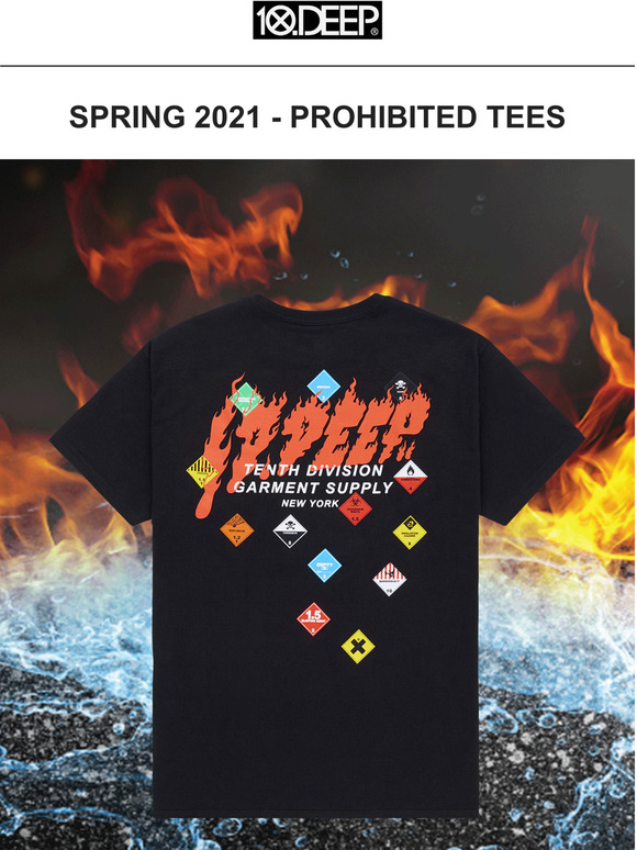 10.Deep: 10.DEEP//SPRING 21 PROHIBITED TEES NOW AVAILABLE | Milled
