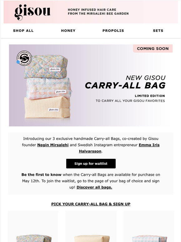 Gisou: Coming Soon: Gisou Carry-all Bag | Milled