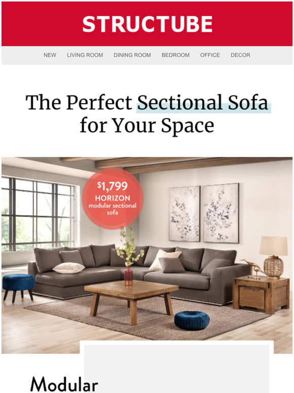 Structube: Whats your sofa style? Discover yours now! | Milled