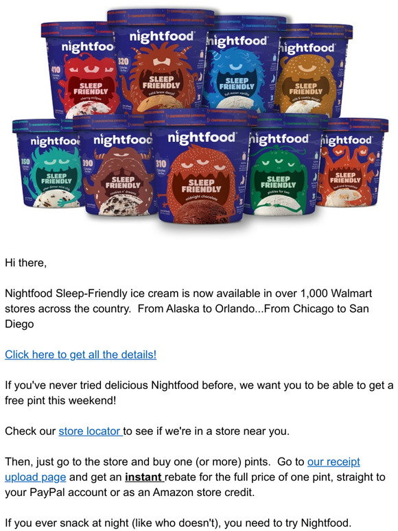 Nightfood: Nightfood Sleep-Friendly Ice Cream At Walmart | Milled