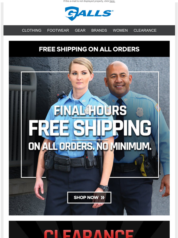 Galls: Final Hours Everything ships for FREE! | Milled