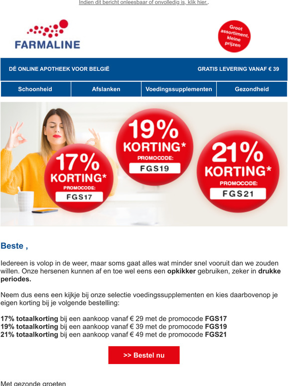 Farmaline: Beste , kies je eigen korting en ontdek onze producten voor ...