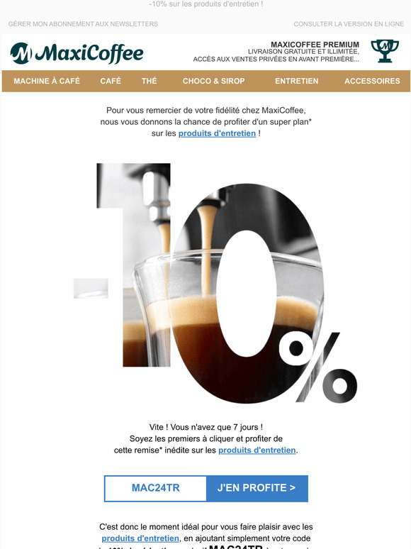 MaxiCoffee: Votre machine a-t-elle besoin d'un entretien ? | Milled