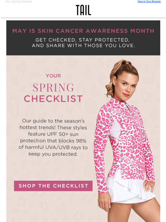 Tail Activewear: Your Spring Checklist Is Ready! | Milled