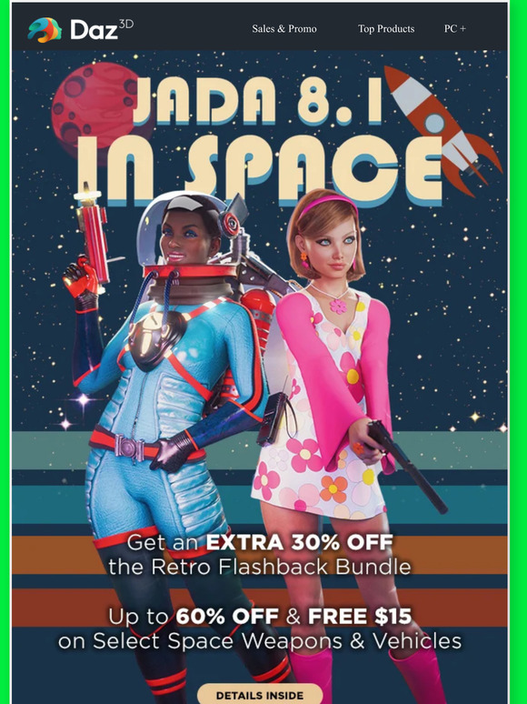 DAZ 3D: Jada 8.1 in Space - New Daz Original Bundle | Milled