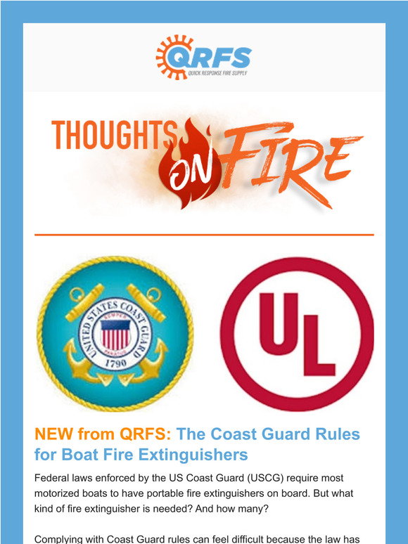 Quick Response Fire Supply: Boat and car fire extinguishers: when are ...