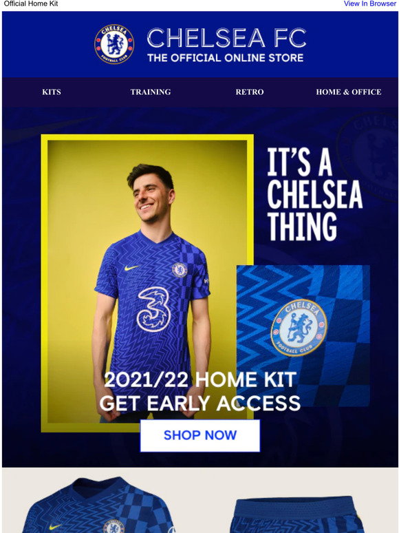 Chelsea Megastore: EARLY ACCESS! Shop New 2021/22 Home Kit | Milled