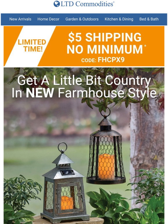 LTD Commodities: NEW Farmhouse Style For Your Home + $5 Shipping No ...