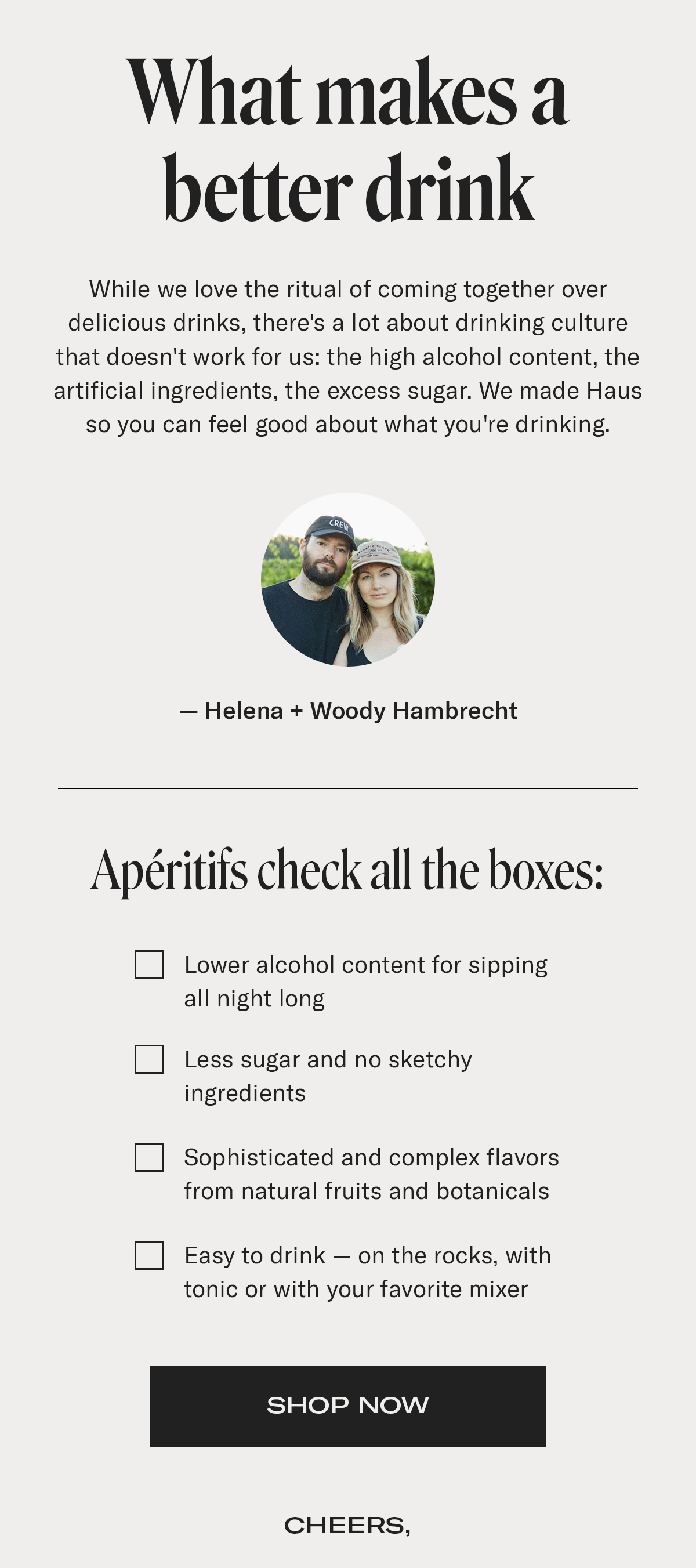 Haus: The checklist for a better drink | Milled