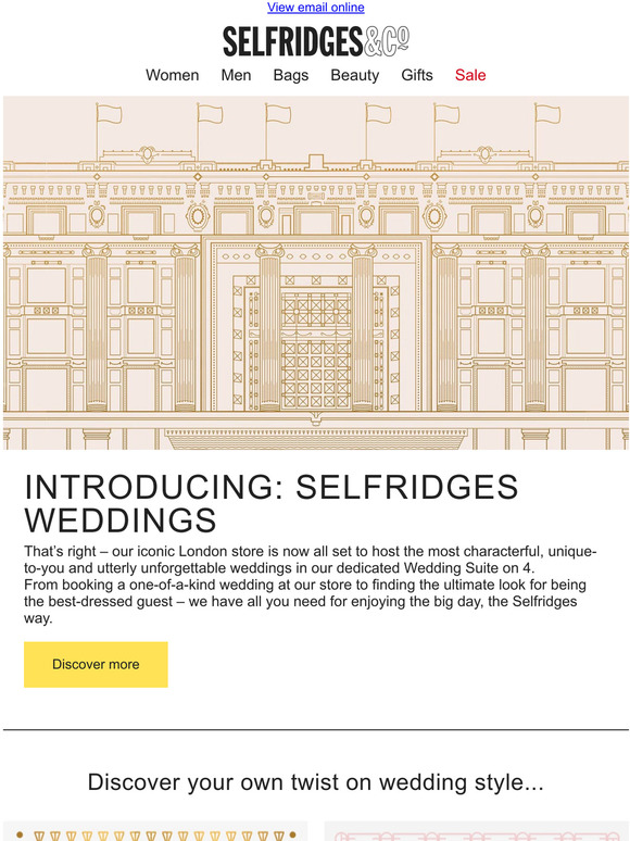 Selfridges: Introducing: Selfridges Weddings | Milled