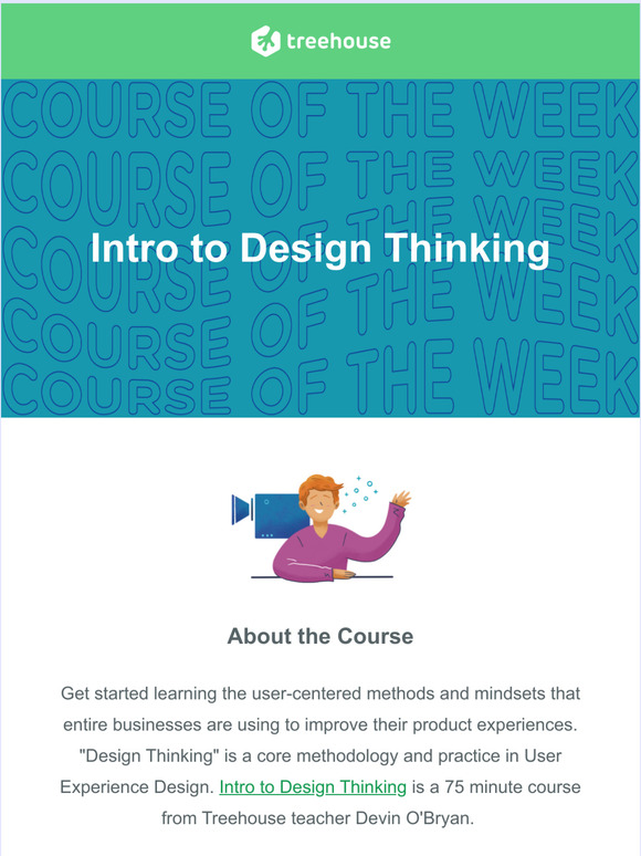 Treehouse: Course of the Week: Intro to Design Thinking | Milled