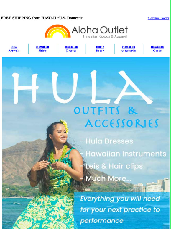 alohaoutlet.com: Hawaiian and Hula Outfits & Accessories | Milled