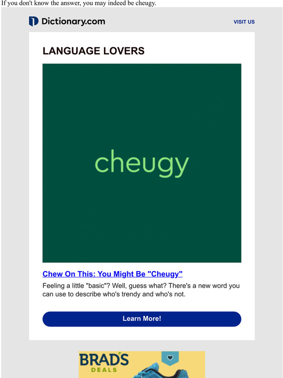 Dictionary.com: Is It Cheugy To Use The Word "Cheugy?" | Milled