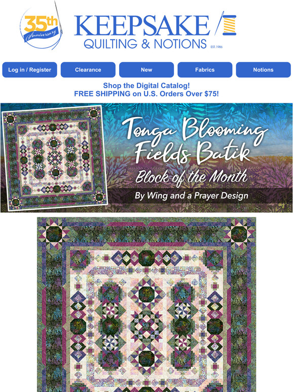 Keepsake Quilting: This New Block Of The Month Is In Full Bloom! | Milled