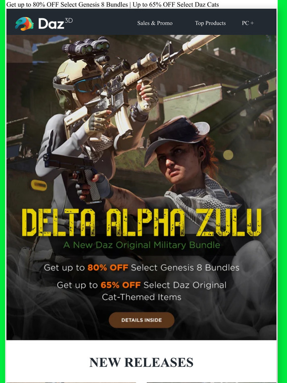 DAZ 3D: Delta Alpha Zulu - New Daz Original Military Bundle | Milled