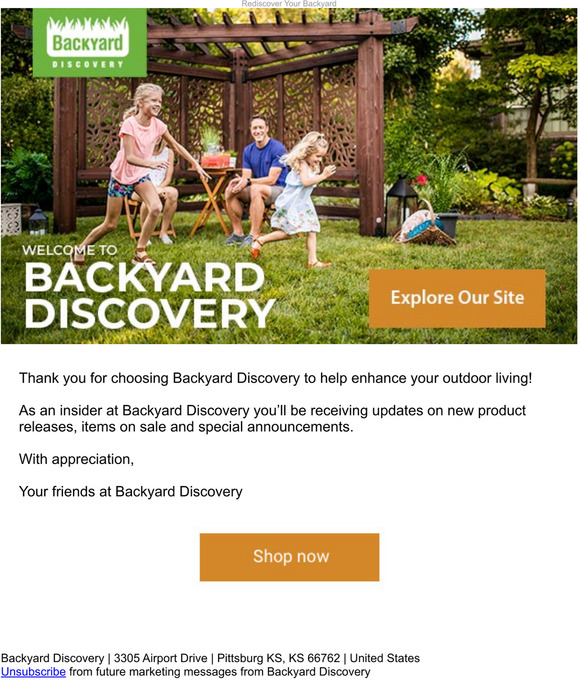 Backyard Discovery: Welcome To Backyard Discovery | Milled