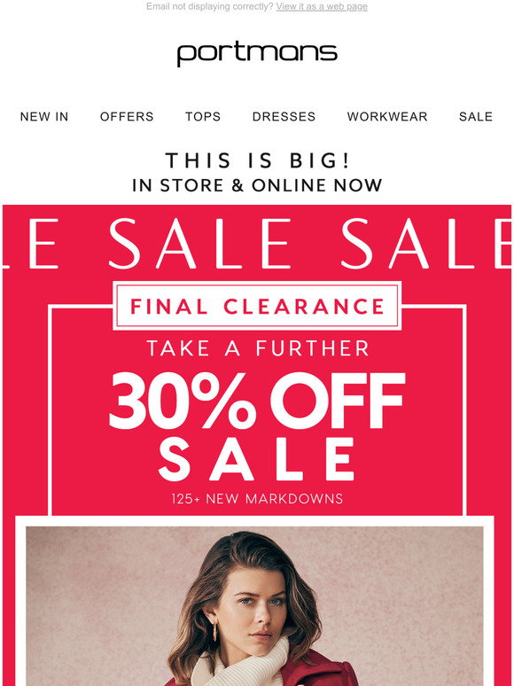 Portmans: Ready, Set, SALE! This is Big - Be The First To Shop | Milled