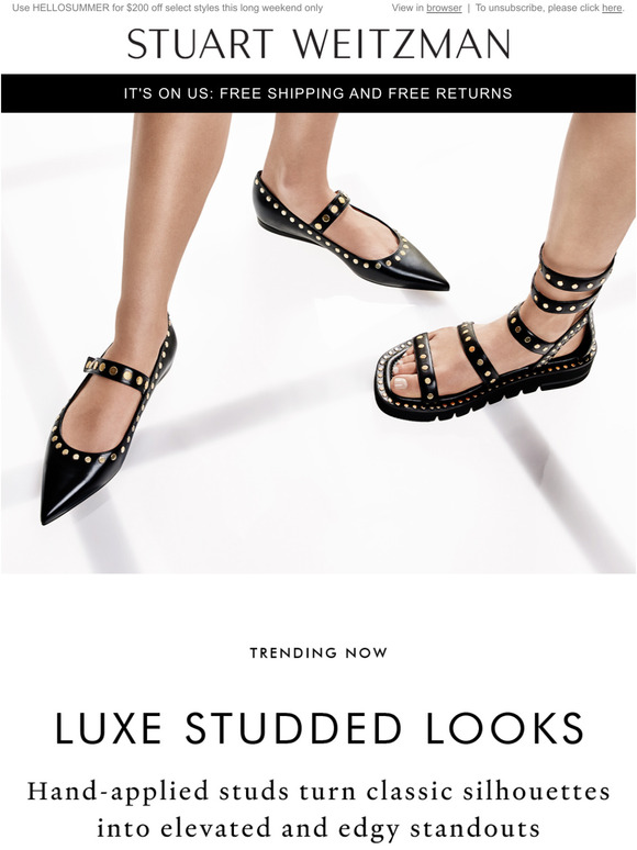 Stuart Weitzman: Trending Now: Luxe Studded Looks | Milled