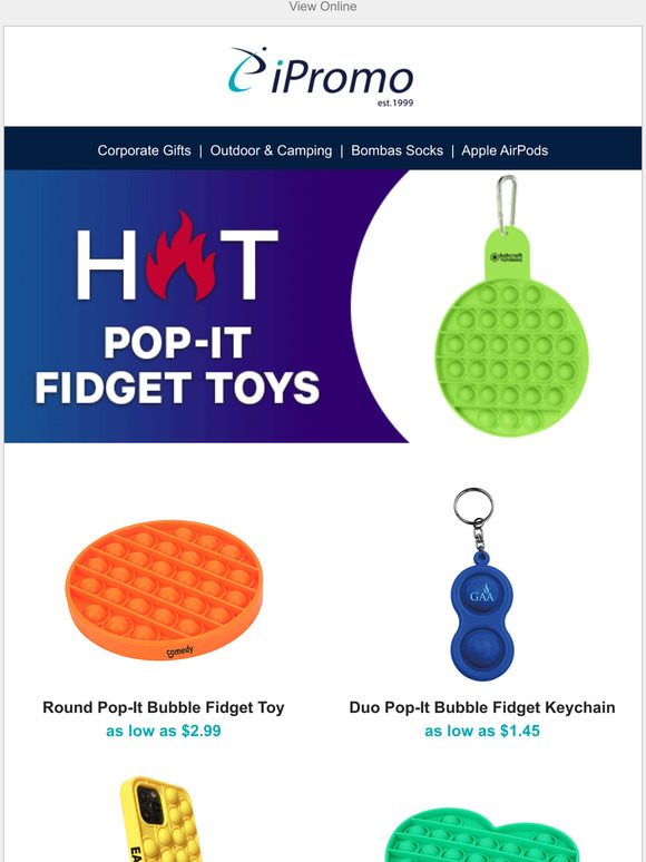 iPromo: Put Your Logo On The Popular Pop-It Fidget Toy | Milled