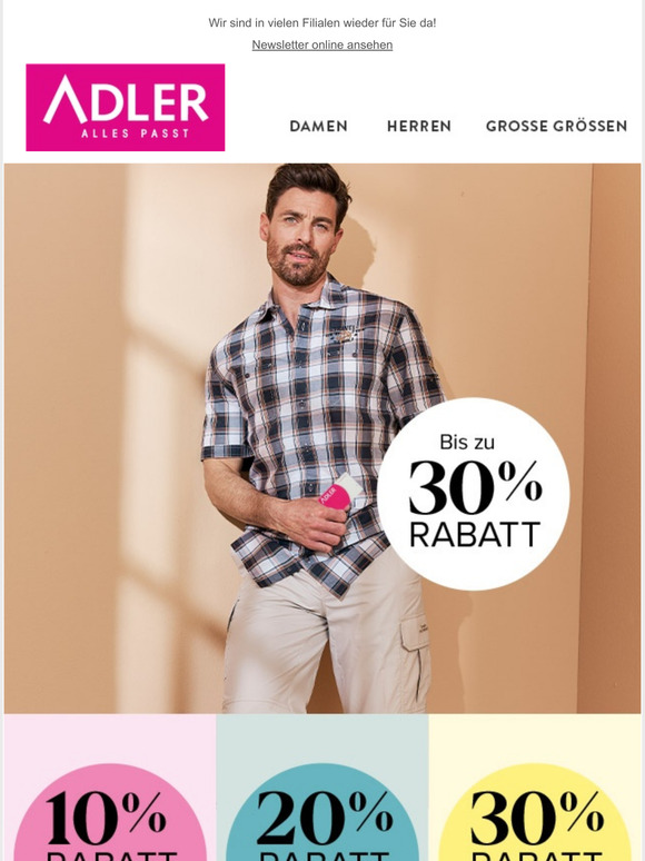 Adler Moden: Bis zu 30% Rabatt | Jetzt sparen, liebe Frau Hake! | Milled