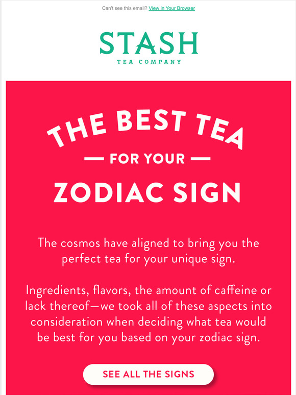 Stash Tea: The best tea for your astrology sign | Milled