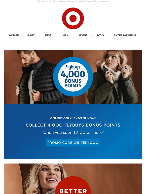 Target: It gets better! Collect 4,000 Flybuys bonus points when you ...