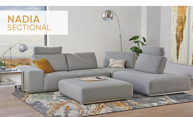 Dania Furniture: NEW Arrival! Leather Sectional | Milled