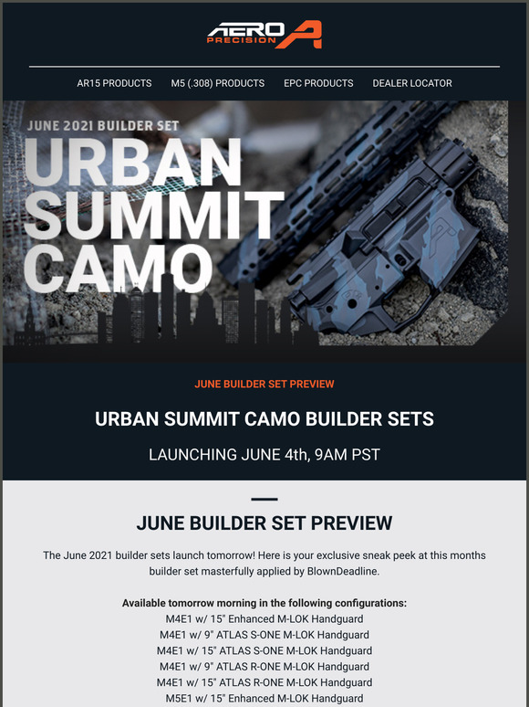 Aero Precision: Urban Summit Camo Builder Sets PREVIEW! | Milled